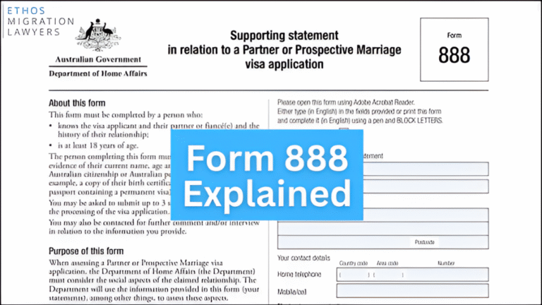 Form 888 for Partner Visa Australia | Certified Requirements